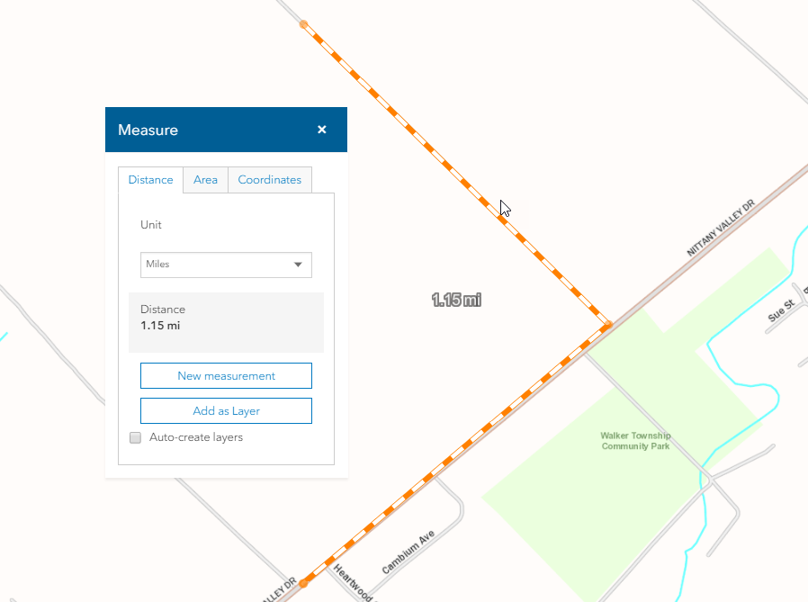 Measure Distance on the Map